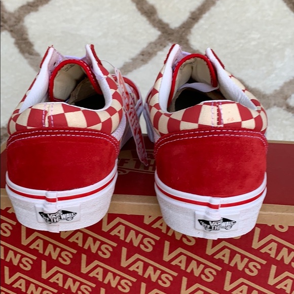 Vans | Shoes | Vans Old Skool Primary Check Rng Redwhite Wmns | Poshmark